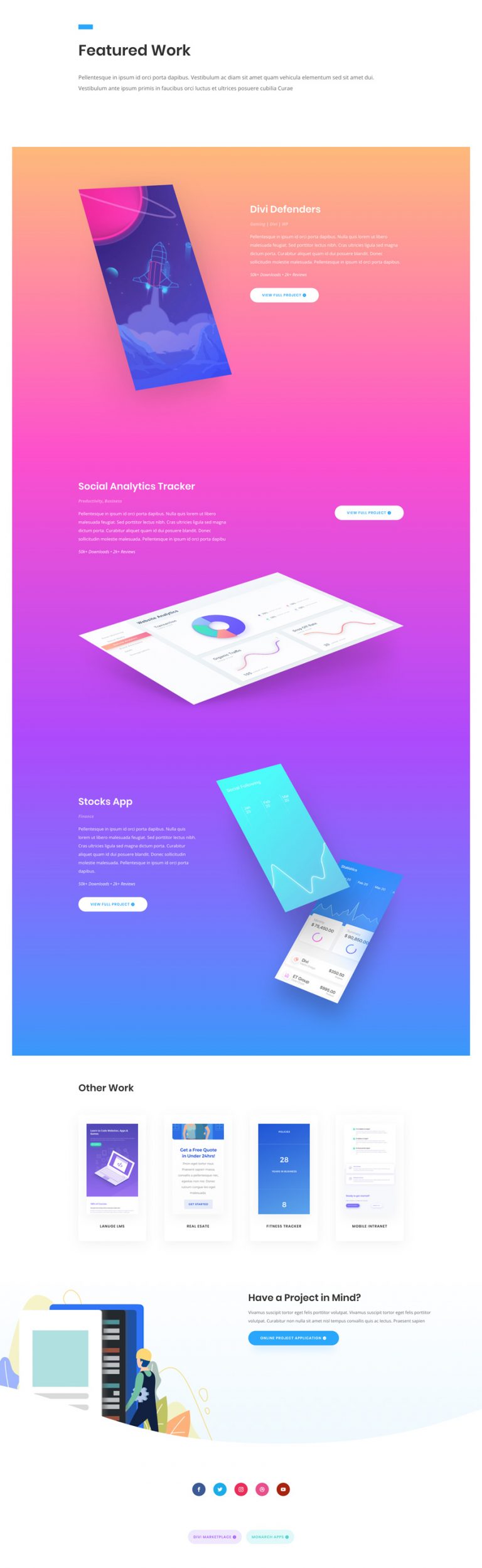 Get a FREE App Developer Layout Pack for Divi
