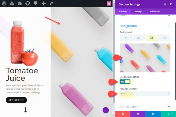 Creating a Fullscreen Layout with Parallax Background Image Transitions in Divi