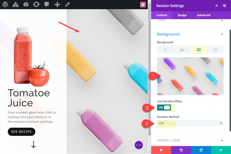 Creating a Fullscreen Layout with Parallax Background Image Transitions in Divi
