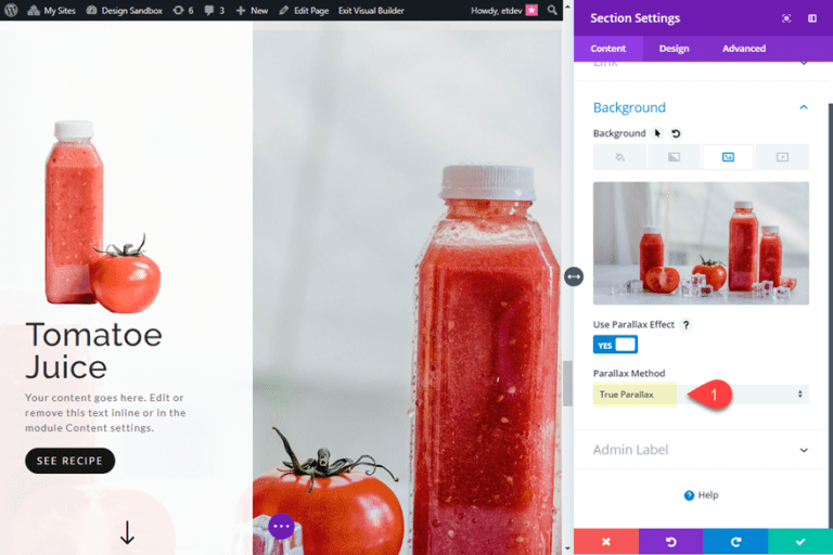 Creating a Fullscreen Layout with Parallax Background Image Transitions in Divi