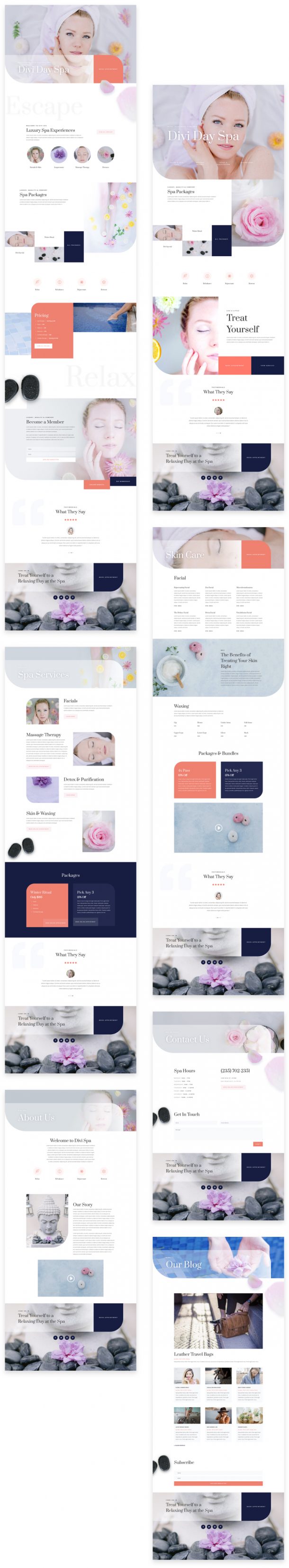 Get a FREE Day Spa Layout Pack for Divi