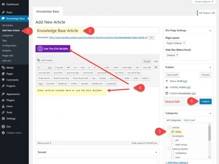 How to Create a Knowledge Base for Your Website with Divi