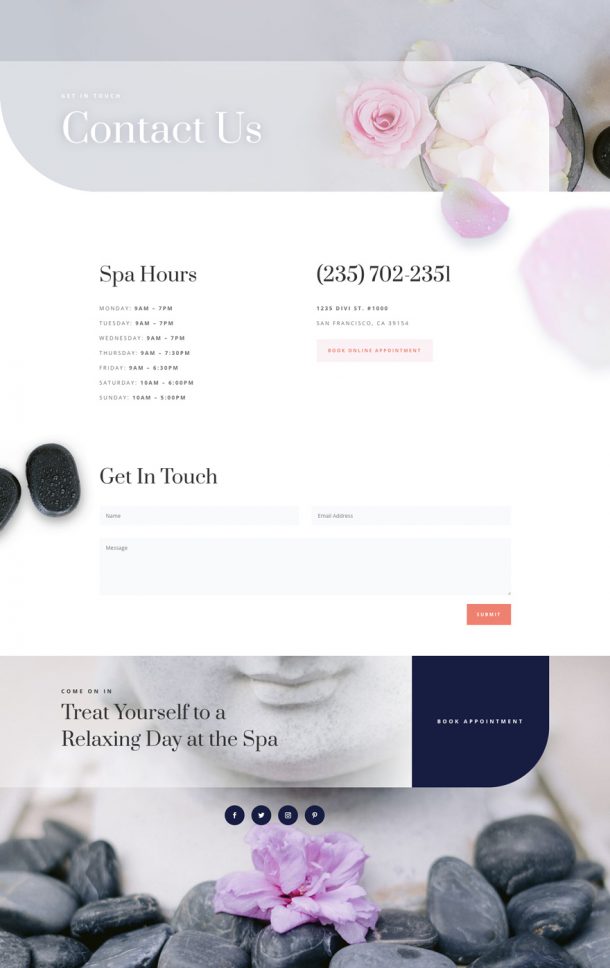 Get a FREE Day Spa Layout Pack for Divi