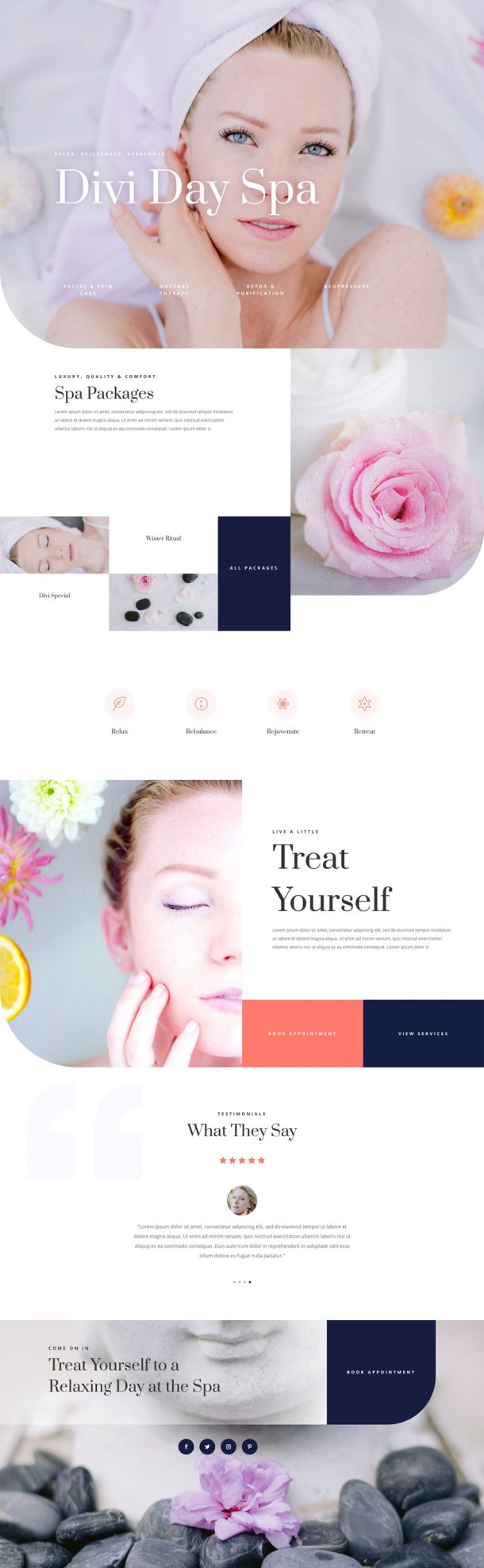 Get a FREE Day Spa Layout Pack for Divi