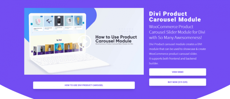 Divi Plugin Highlight: Divi Product Carousel Module
