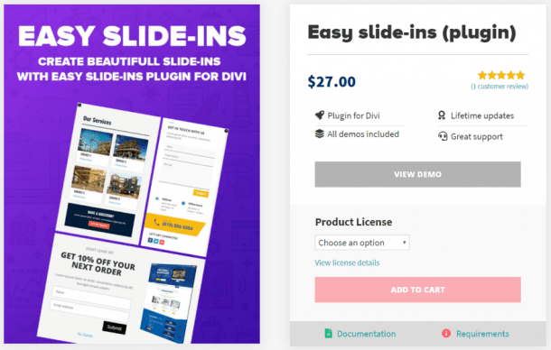 Divi Plugin Highlight: Easy Slide-Ins