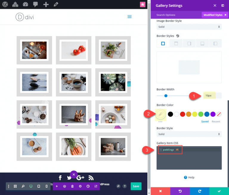 6 Unique Border Designs for your Divi Gallery Module Images