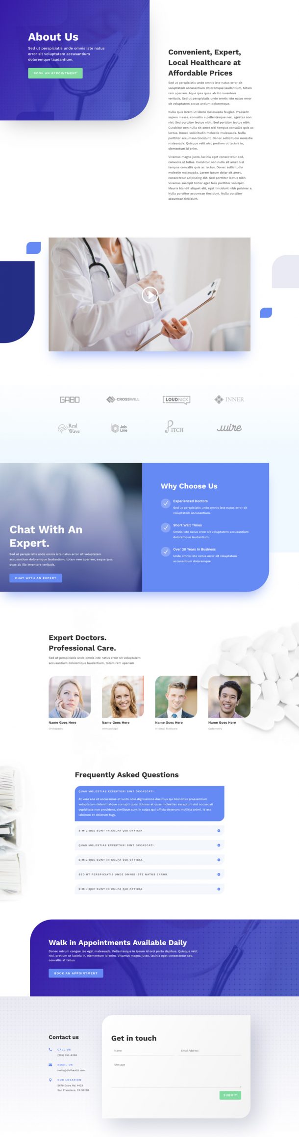 Get a FREE Health Clinic Layout Pack for Divi - Ask the Egghead, Inc.