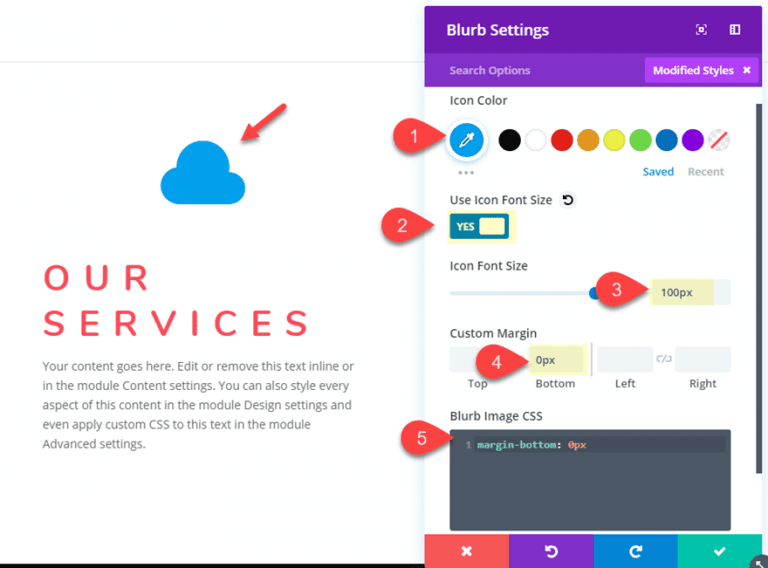 How to Style Blurb Icons as Design Accents for Content in Divi
