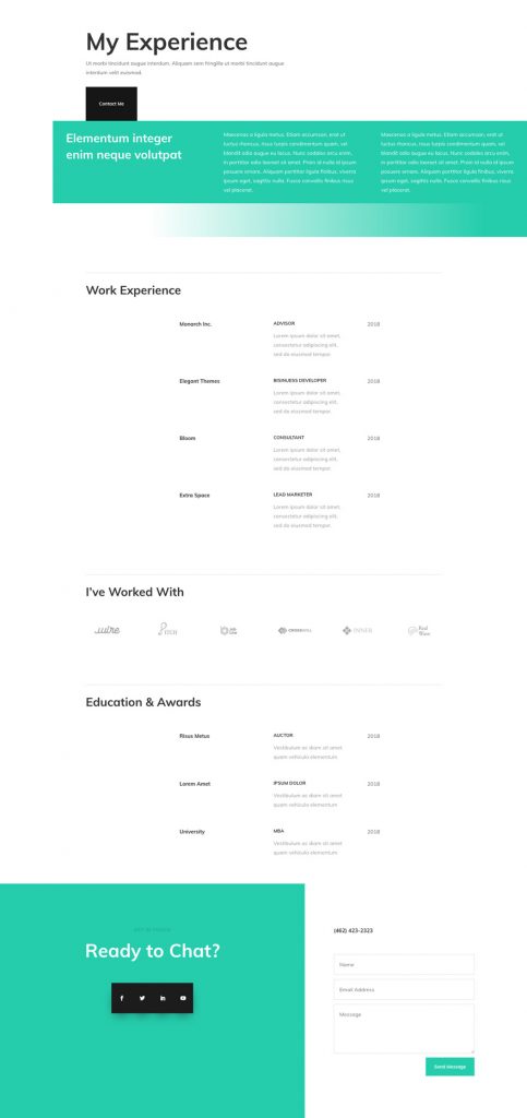 Get a FREE Professional CV Layout Pack for Divi