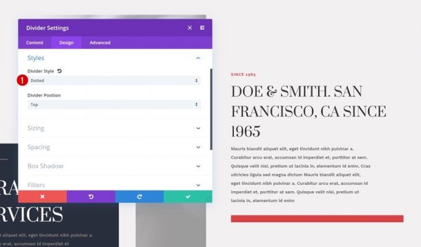 Using Divider Modules To Create Background Shapes With Divis Transform Options