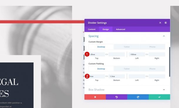 Using Divider Modules To Create Background Shapes With Divis Transform Options