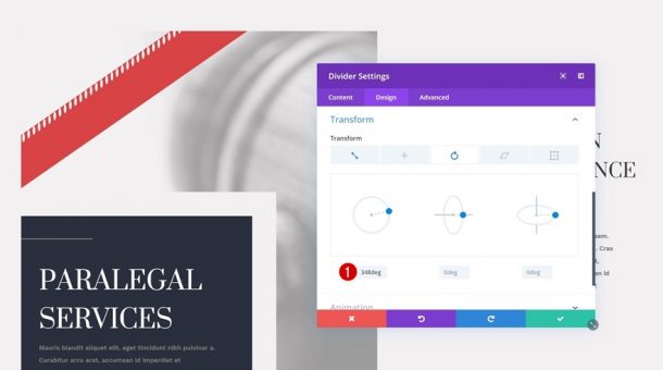 Using Divider Modules To Create Background Shapes With Divis Transform Options
