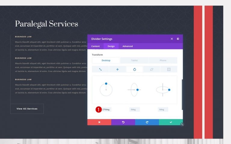 Using Divider Modules To Create Background Shapes With Divis Transform Options