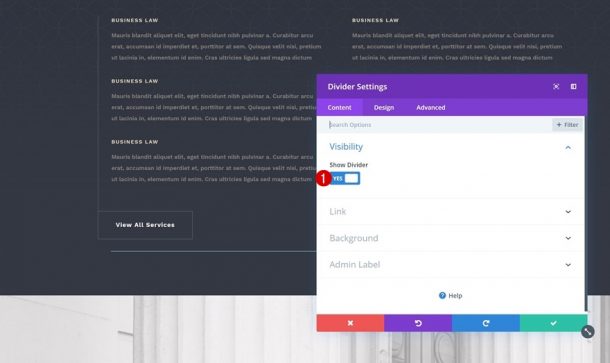 Using Divider Modules To Create Background Shapes With Divis Transform Options
