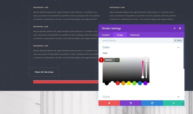 Using Divider Modules To Create Background Shapes With Divis Transform Options