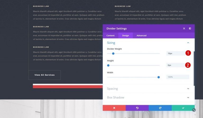Using Divider Modules To Create Background Shapes With Divis Transform Options