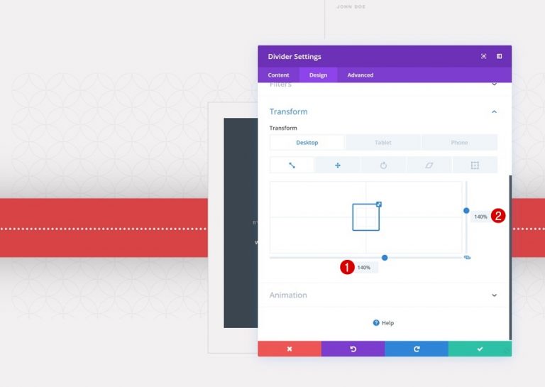 Using Divider Modules To Create Background Shapes With Divis Transform Options