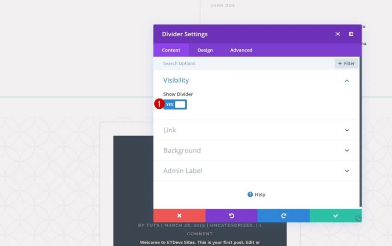 Using Divider Modules To Create Background Shapes With Divis Transform Options