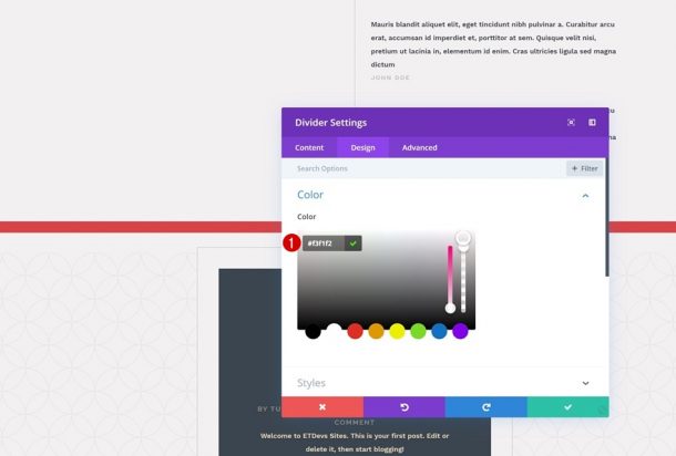 Using Divider Modules To Create Background Shapes With Divis Transform Options