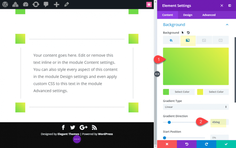 How to Create Floating Corner Designs for Content in Divi