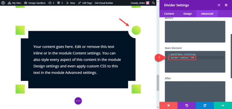 How to Create Floating Corner Designs for Content in Divi