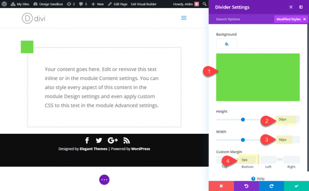 How to Create Floating Corner Designs for Content in Divi