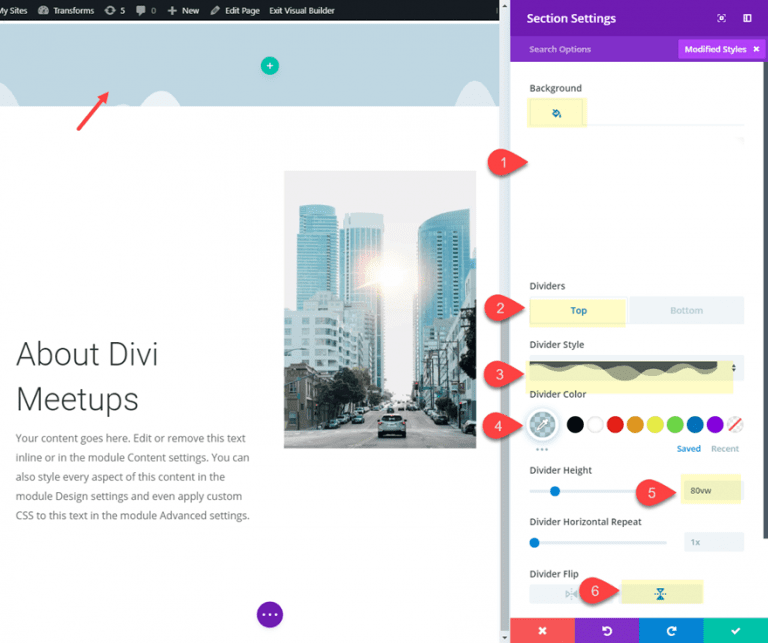 How to Use Transform Options to Design Unique Section Divider ...