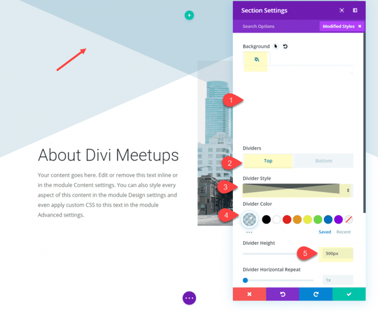 How to Use Transform Options to Design Unique Section Divider ...