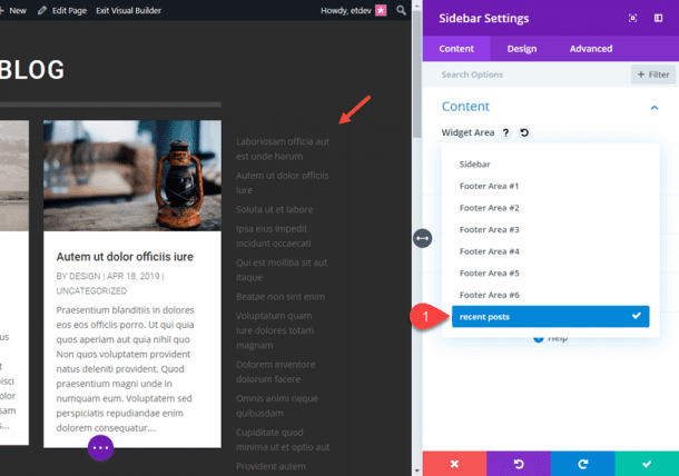 How to Design a Scrollable Recent Posts Widget Area in Divi