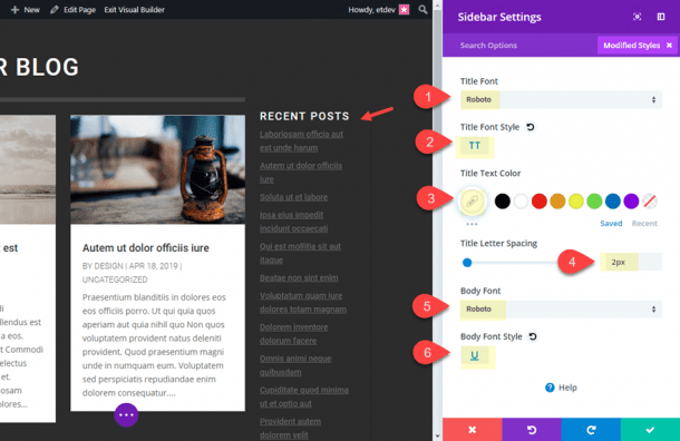 How to Design a Scrollable Recent Posts Widget Area in Divi