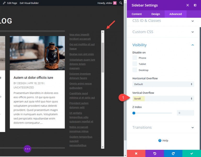 How to Design a Scrollable Recent Posts Widget Area in Divi