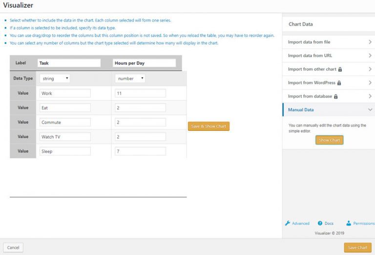 Visualizer Tables and Charts Plugin: An Overview and Review