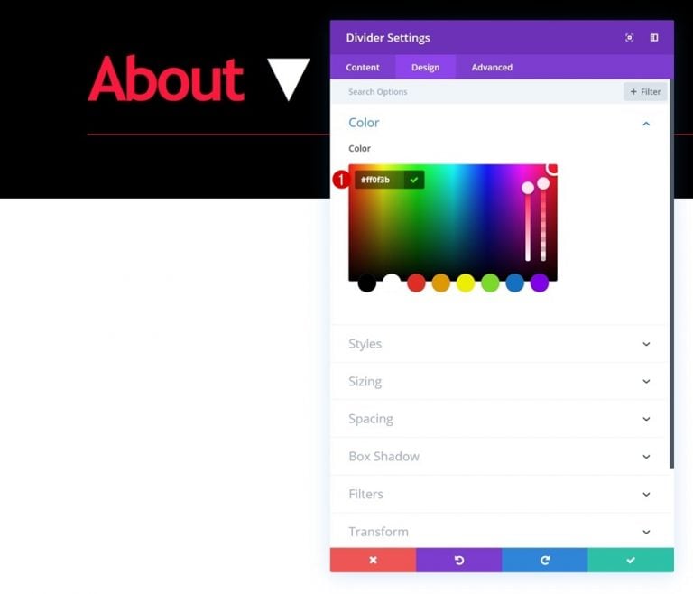 How To Create Hover Sections With Divis New Sizing And Overflow Settings