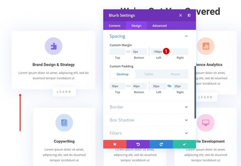 Using Transform Translate vs. Negative Margin with Divi
