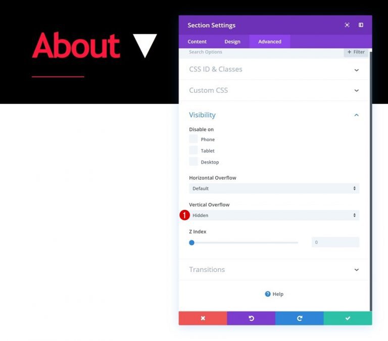 How To Create Hover Sections With Divis New Sizing And Overflow Settings
