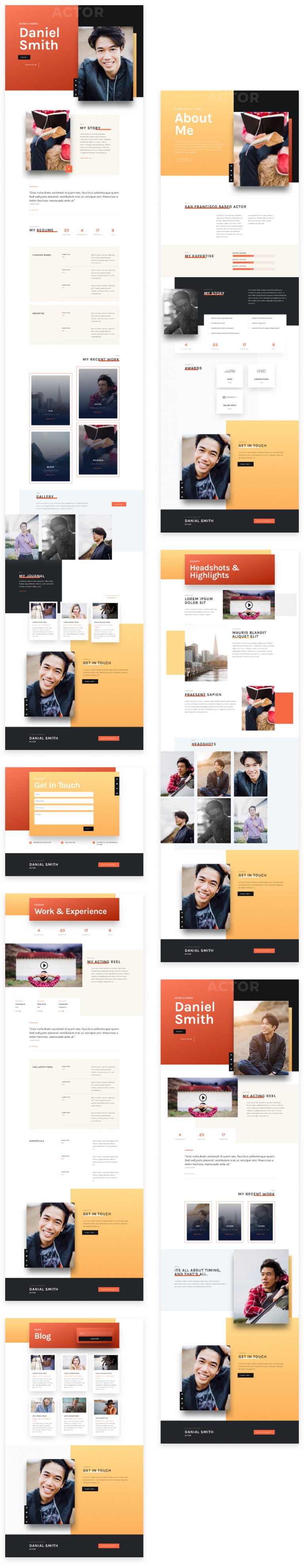 Get a FREE Actor CV Layout Pack for Divi