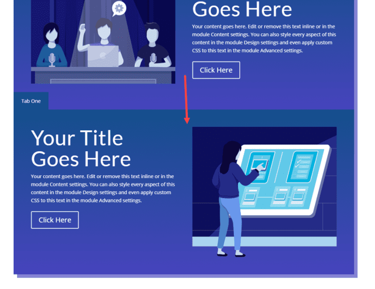 How To Convert Divi Rows Into Horizontal And Vertical Hover Tabs