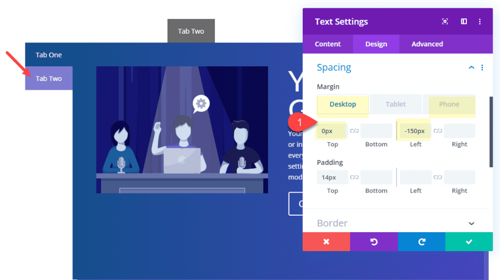 How to Convert Divi Rows into Horizontal and Vertical Hover Tabs