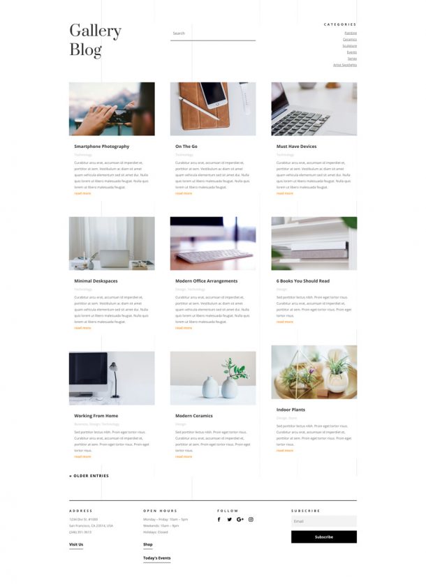 Get a FREE Art Gallery Layout Pack for Divi