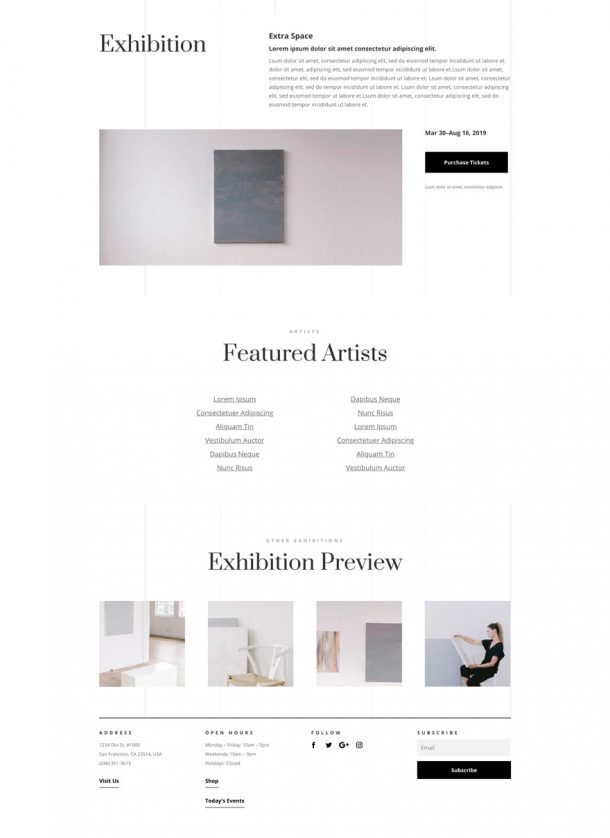 Get a FREE Art Gallery Layout Pack for Divi