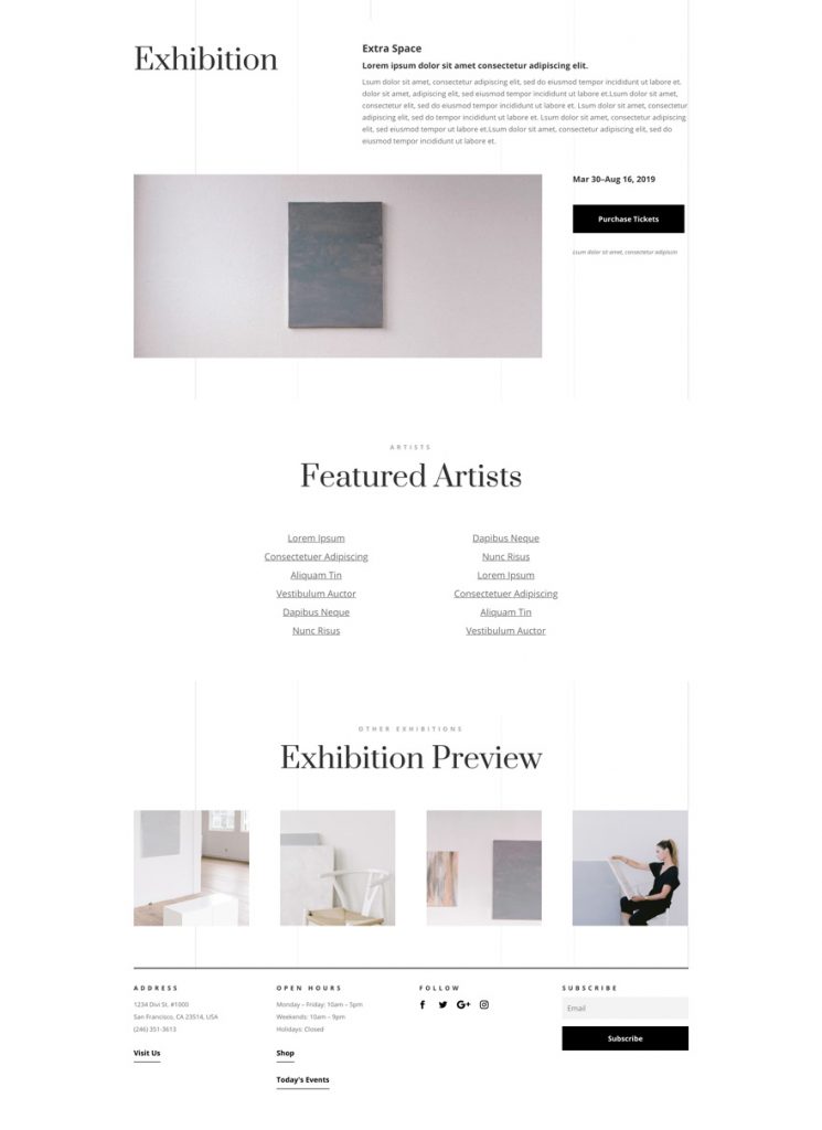 Get a FREE Art Gallery Layout Pack for Divi