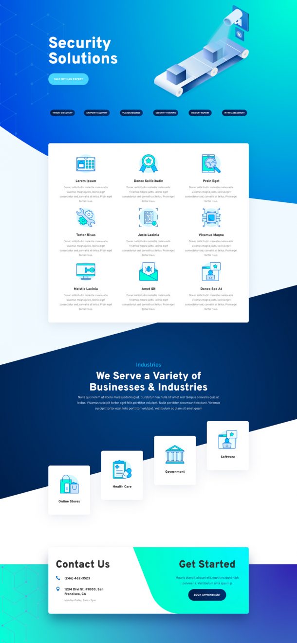 Get a FREE Cyber Security Layout Pack for Divi