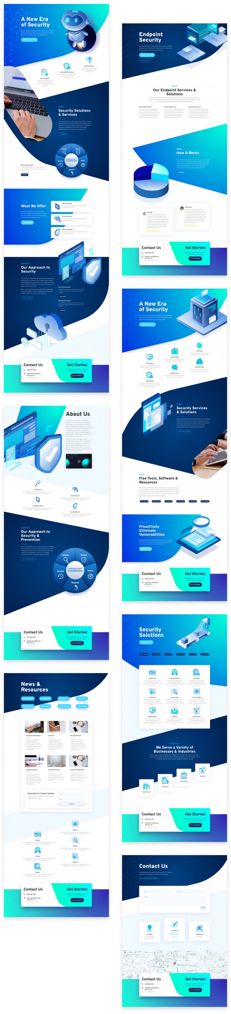 Get a FREE Cyber Security Layout Pack for Divi