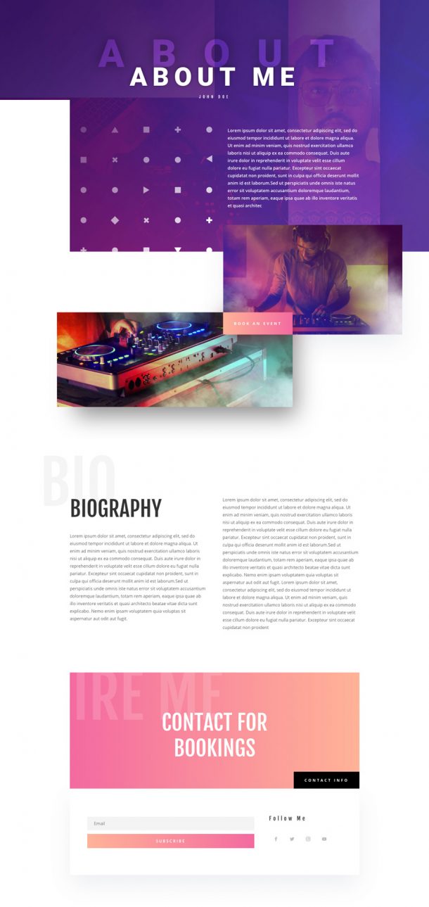 Get a FREE DJ Layout Pack for Divi