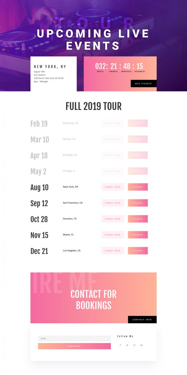 Get a FREE DJ Layout Pack for Divi