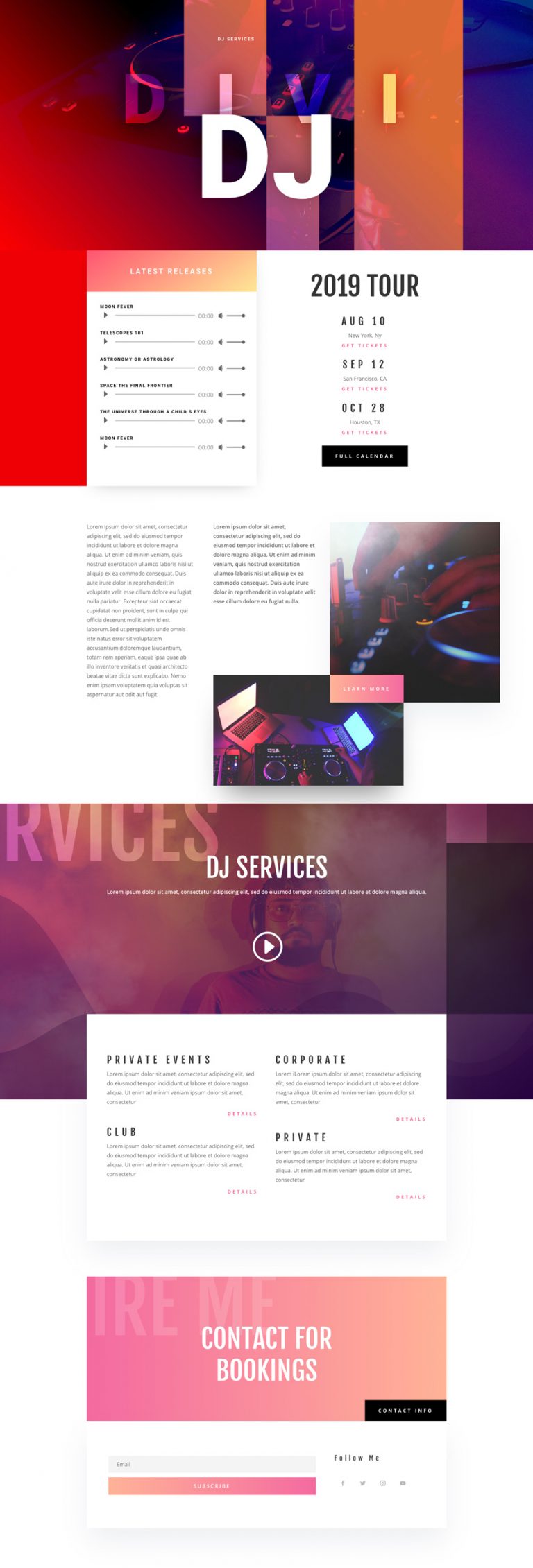 Get a FREE DJ Layout Pack for Divi