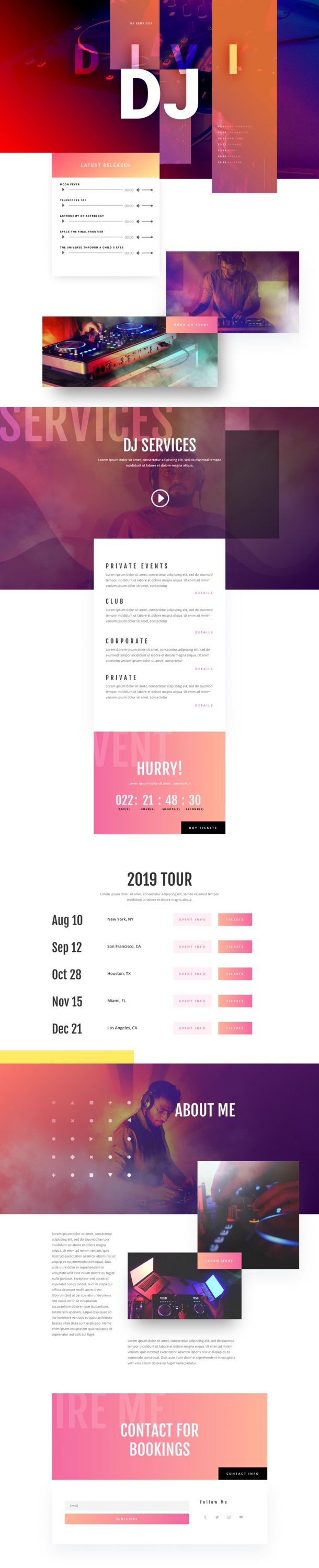 Get a FREE DJ Layout Pack for Divi