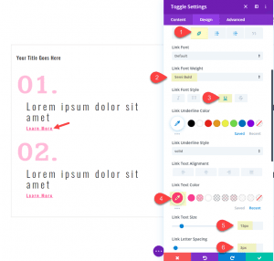 How to Use Divi's Text and List Style Options for Unique Toggle and ...