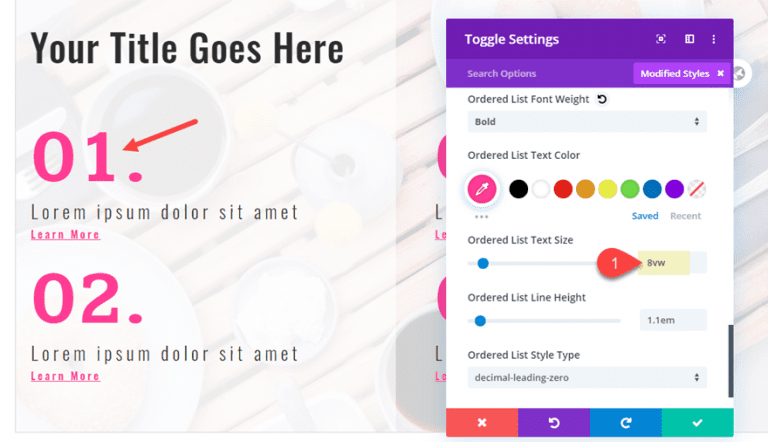 How to Use Divi's Text and List Style Options for Unique Toggle and ...